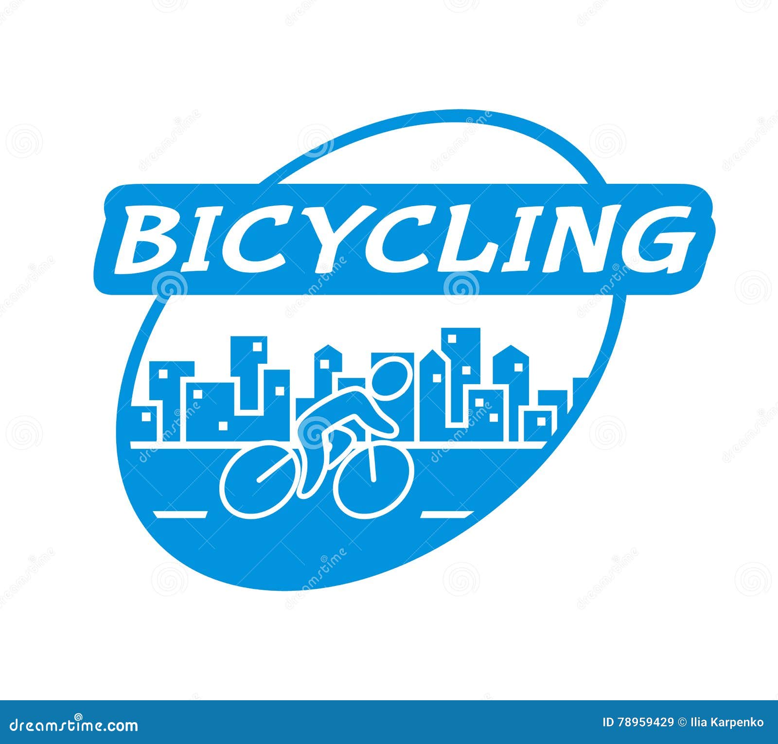 Retro logo for bicycling. stock illustration. Illustration of cyclist ...