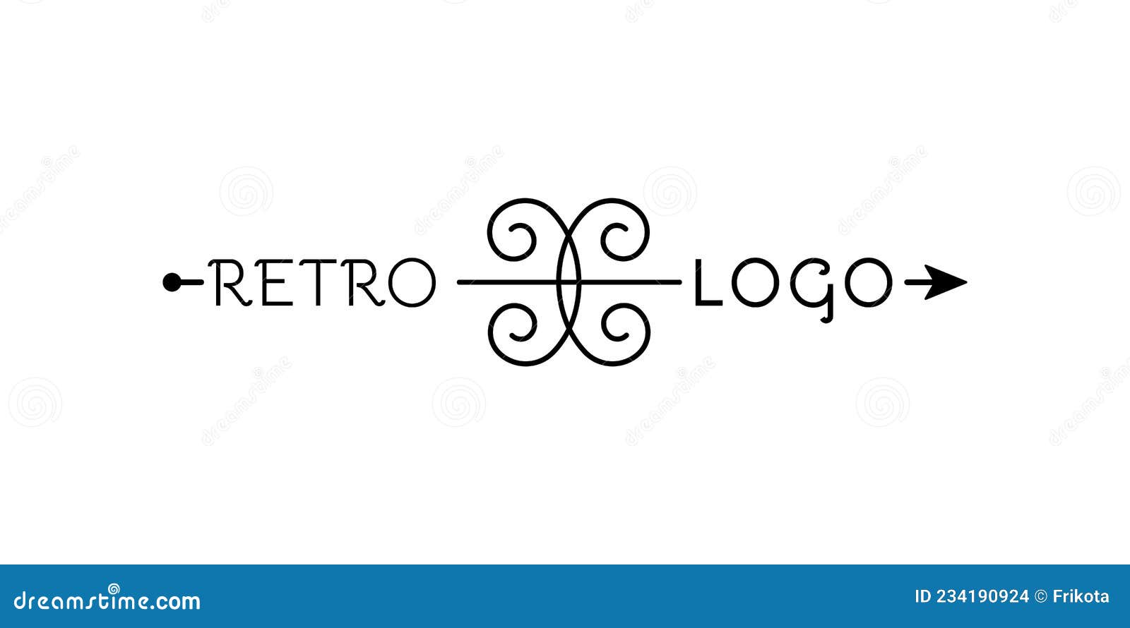 Retro Logo. Flourish Symbol. Abstract Element for Template. Vector ...