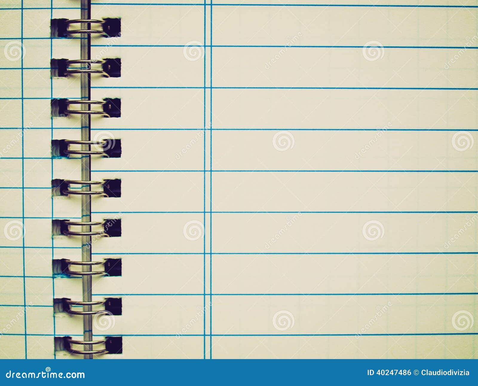 Retro Look Blank Notebook Page Stock Photo - Image of retro, book: 40247486