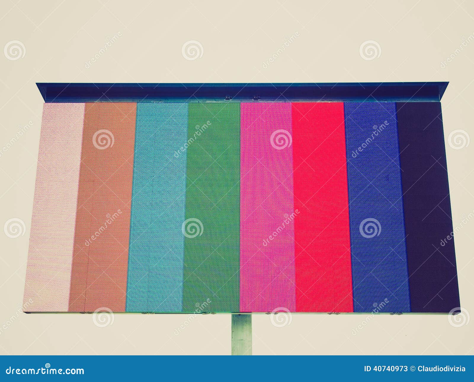 Retro look Color bar stock image. Image of television - 40740973
