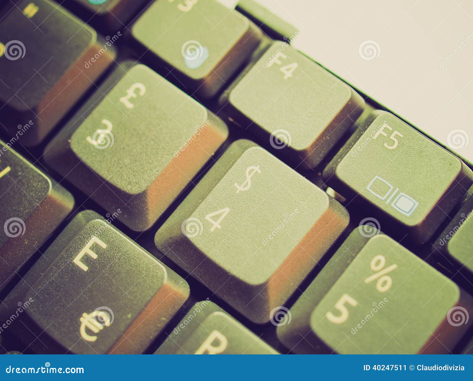 Retro Look Computer Keyboard Stock Image - Image of typing, ascii: 40247511