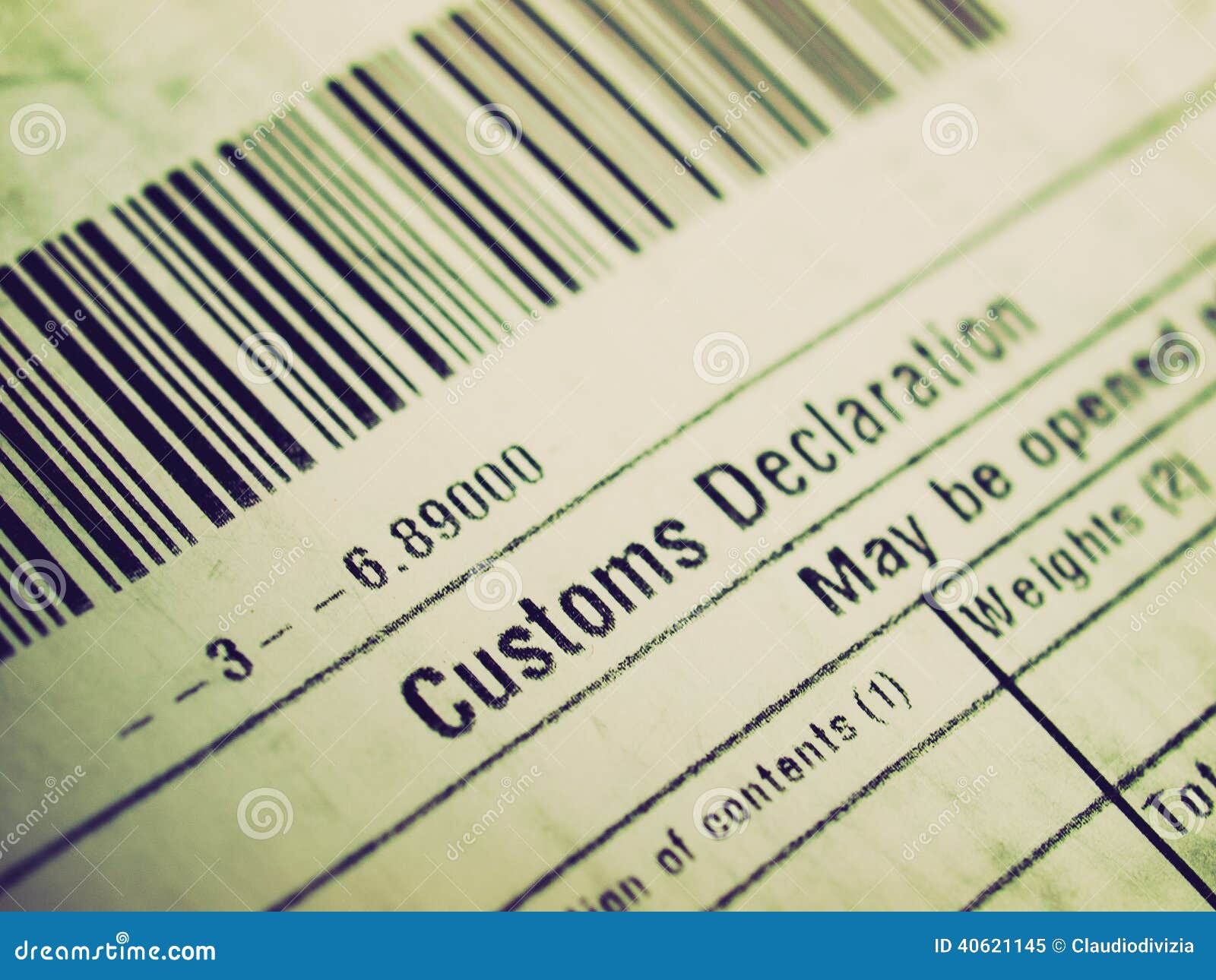 Customs Declaration On Envelope Stock Image | CartoonDealer.com #40056559