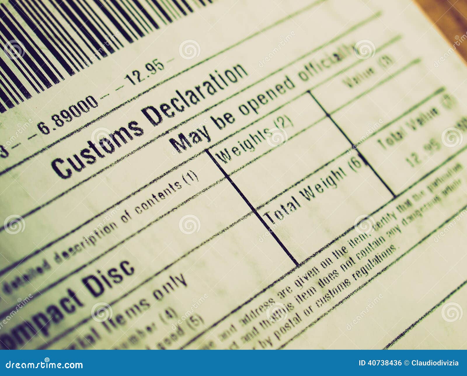 Customs Declaration On Envelope Stock Image | CartoonDealer.com #40056559