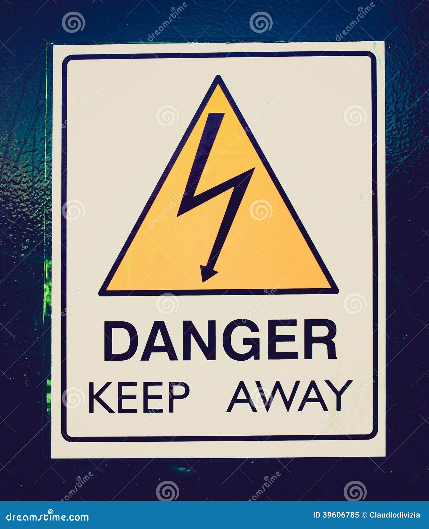 Retro Look Danger Keep Away Stock Image - Image of electric ...