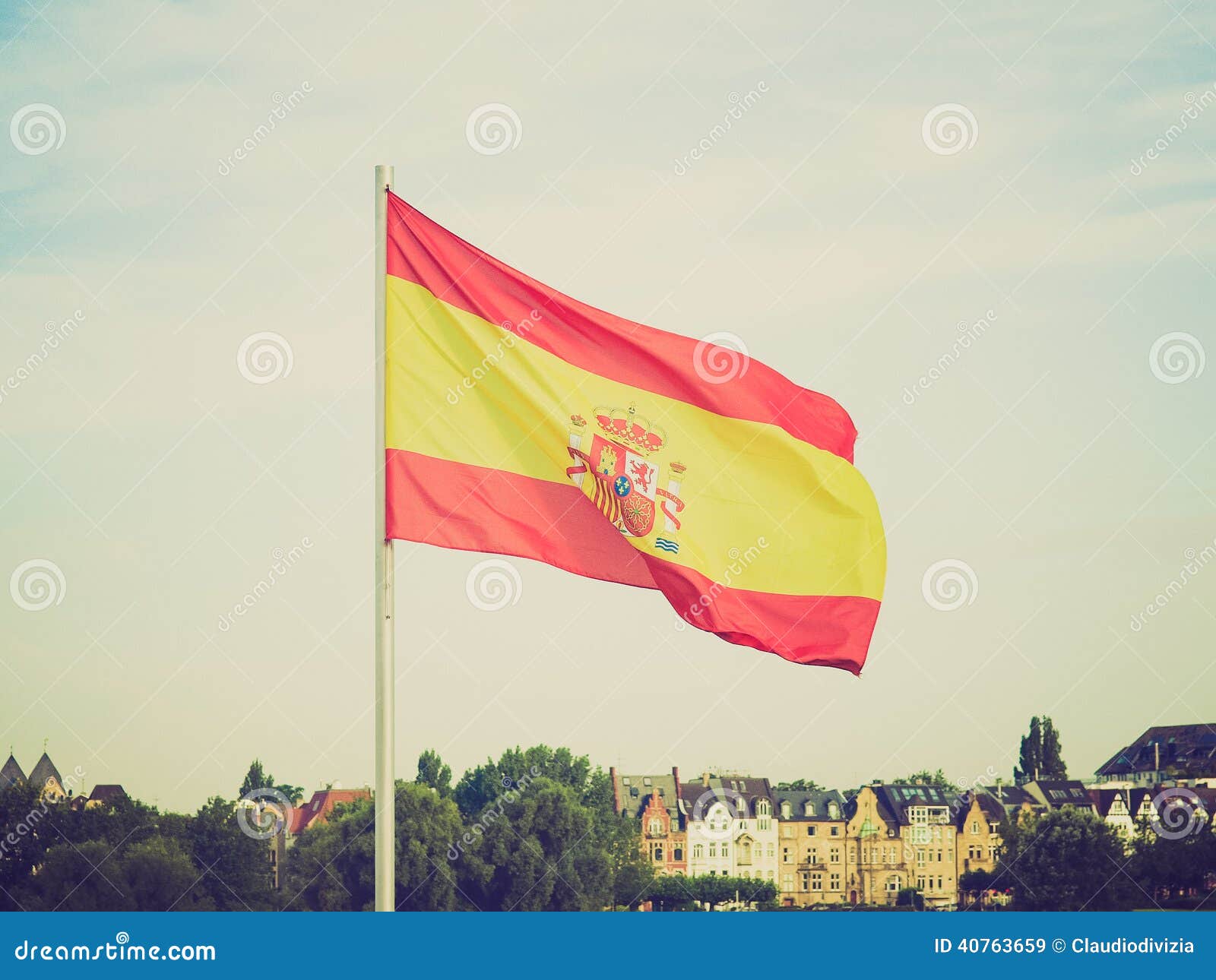 Retro look Flag of Spain stock image. Image of grunge - 40763659