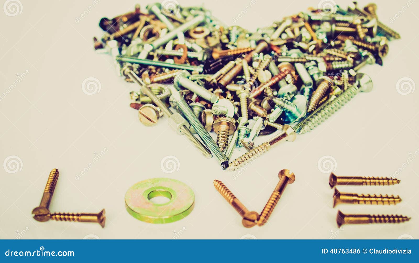 Retro look Hardware love stock photo. Image of iron, valentin - 40763486