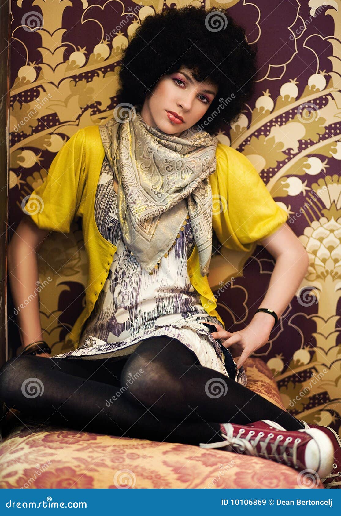 Retro looking teen girl stock image. Image of hair, retro - 10106869