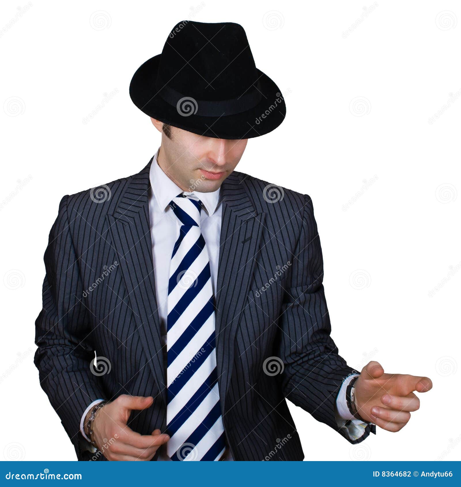 Retro Mafioso Ready To Shoot Stock Photo - Image of male, handsome: 8364682