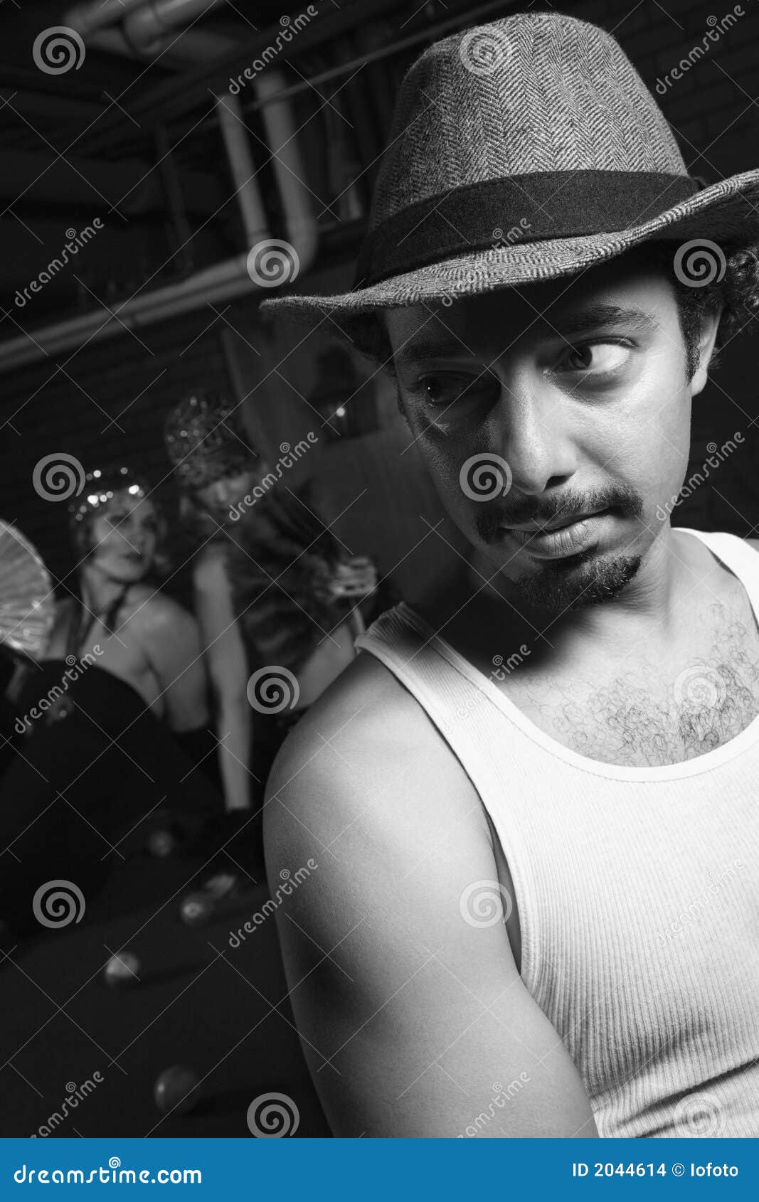 Retro Male Being Checked Out. Stock Photo - Image of indoors, party ...