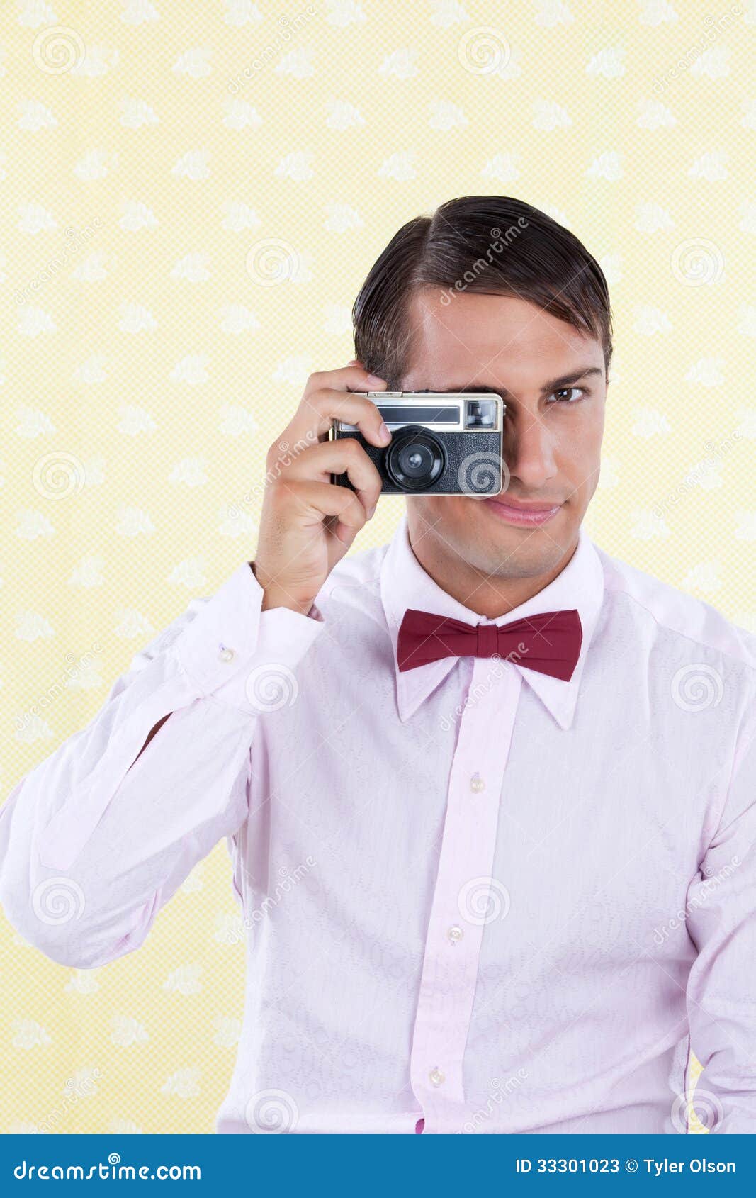 Retro Male with Camera stock image. Image of geek, caucasian - 33301023
