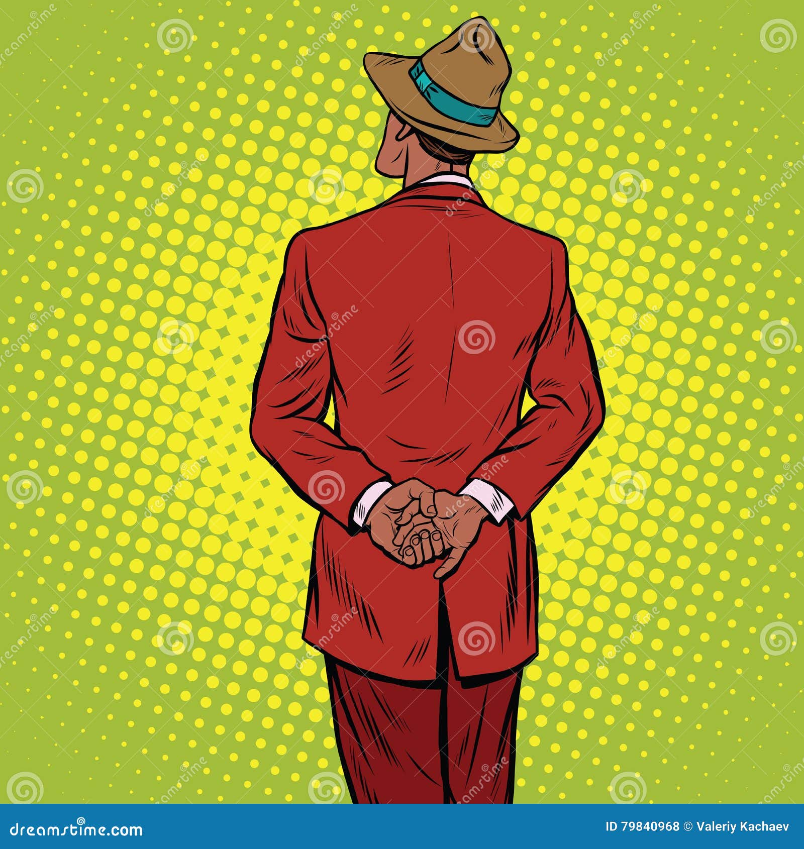 Retro man is back stock vector. Illustration of concept - 79840968