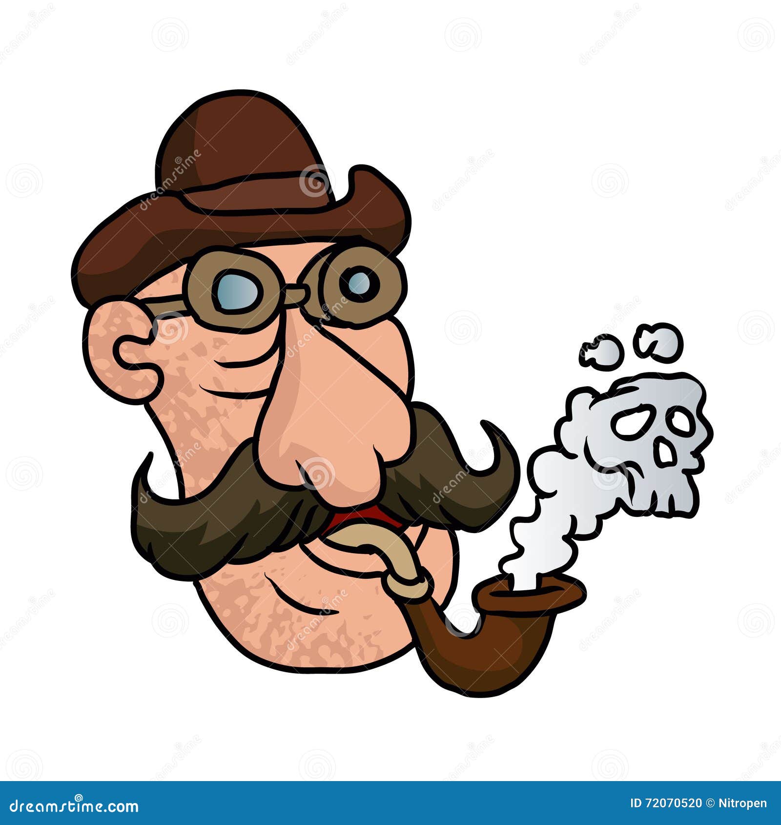 Cartoon Man Smoking Clipart