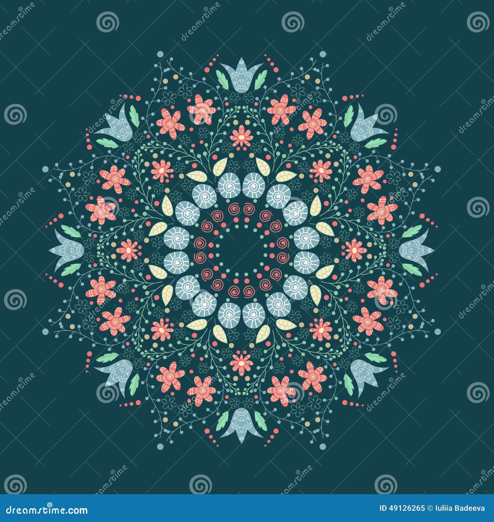 Retro mandala stock vector. Illustration of fashioned - 49126265