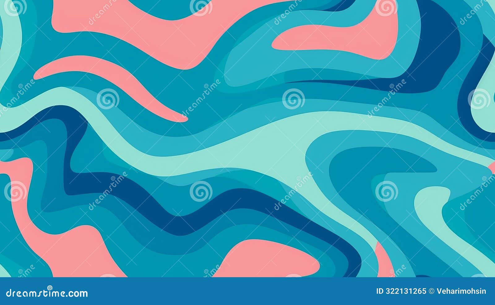 Retro Marble 60s Wave Pattern. Abstract Swirl 60 S Background ...