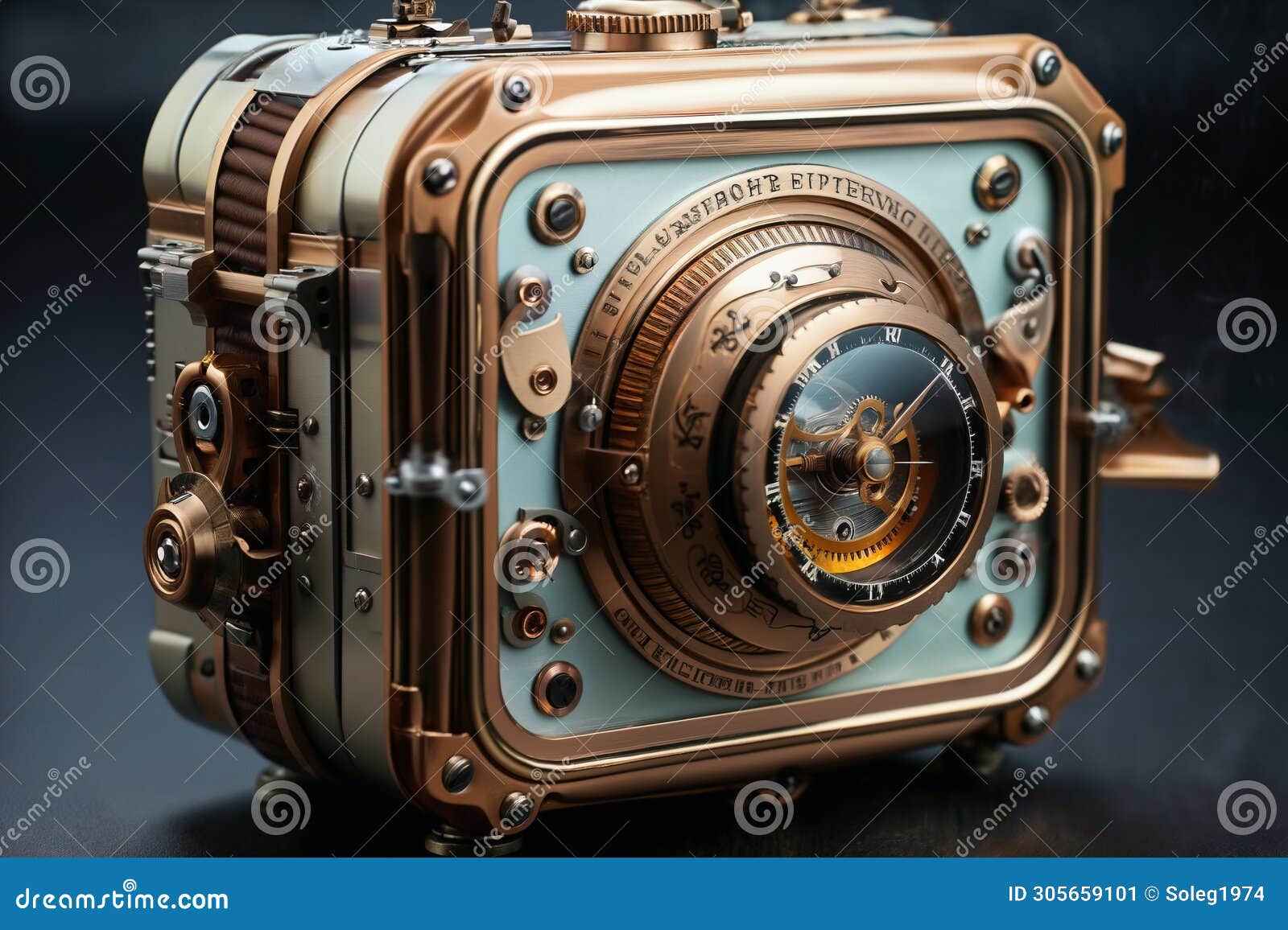 Retro Mechanical Camera or Hybrid Measuring Device, Close-up of an ...