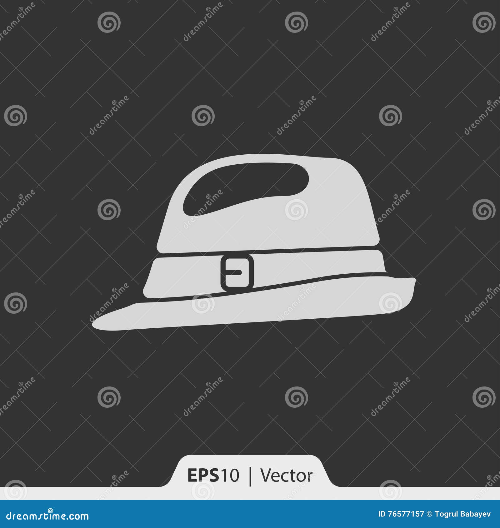 Retro Men Hat Icon for Web and Mobile Stock Illustration - Illustration ...