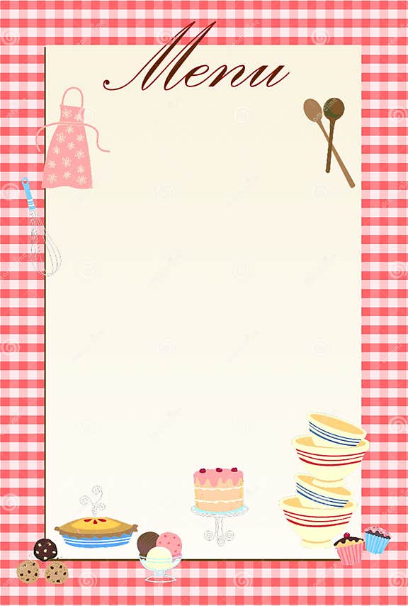 Retro Menu Background Countrystyle Stock Illustration - Illustration of ...