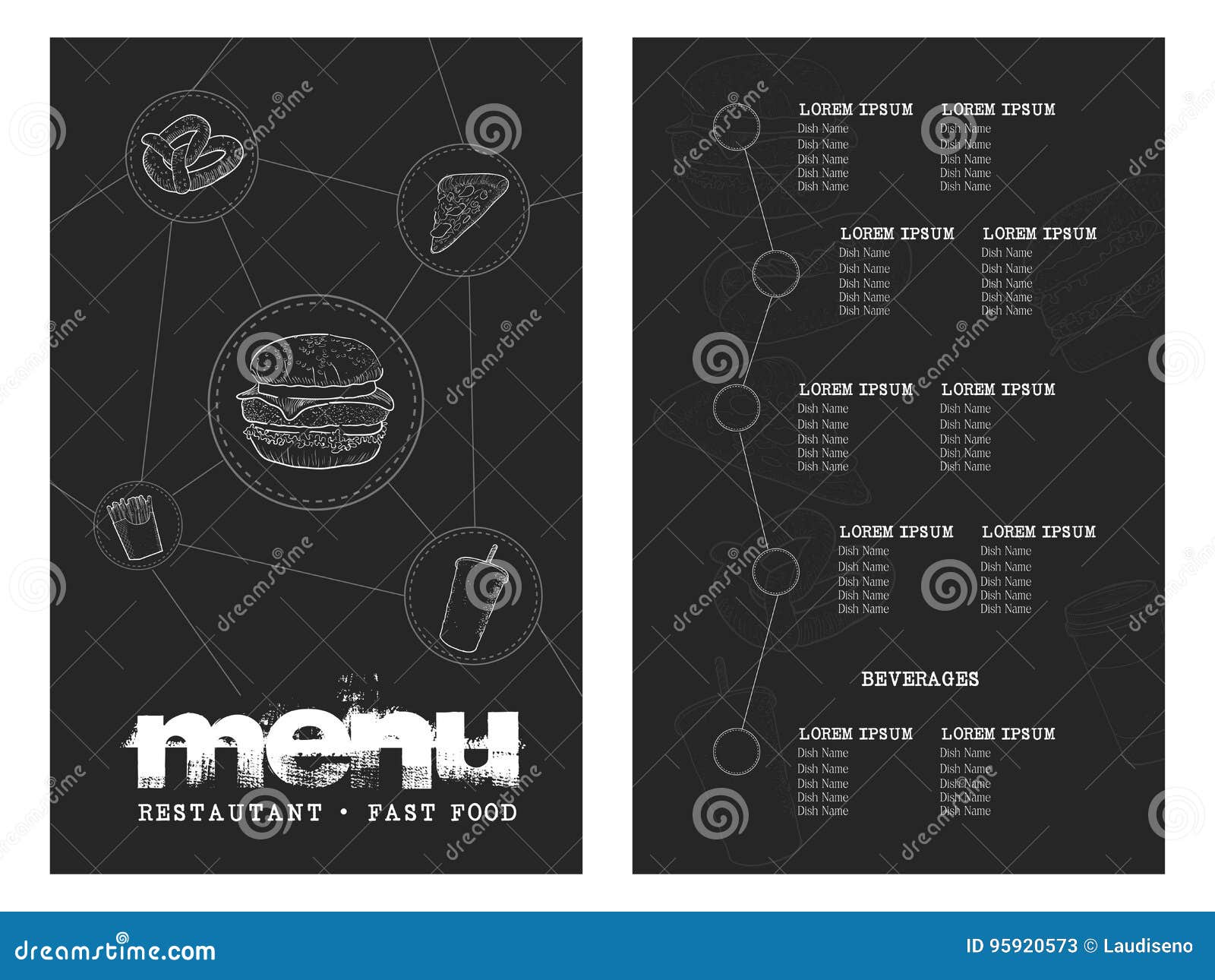 Retro menu design stock illustration. Illustration of retro - 95920573