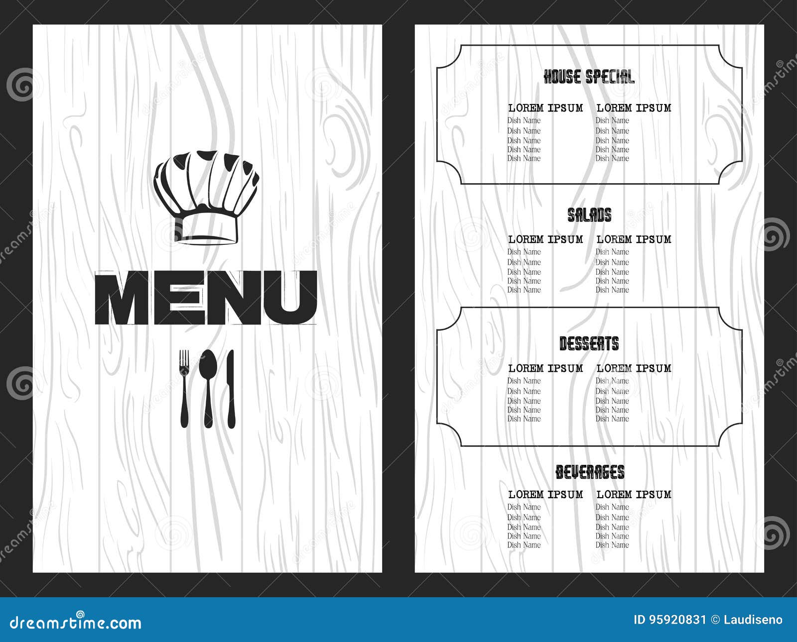 Retro menu design stock illustration. Illustration of fast - 95920831