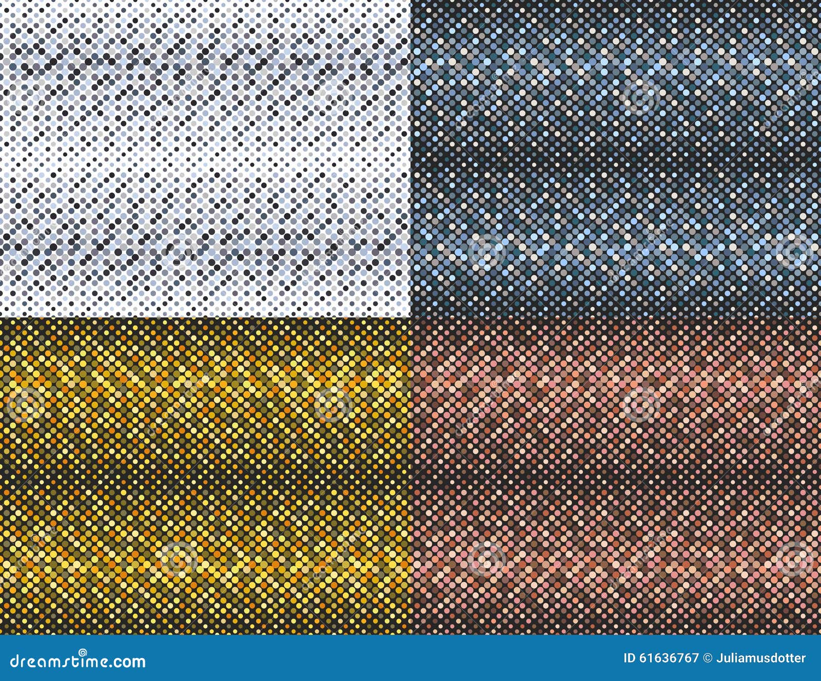 Retro Metal Polka Dots Seamless Background Stock Vector - Illustration ...