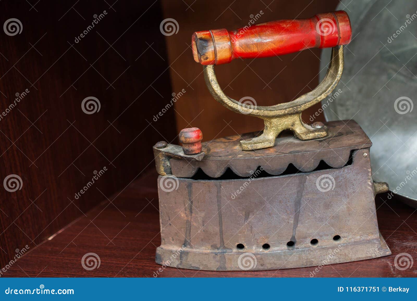 Retro Style Heavy Antique Iron Tool for Ironing Stock Image - Image of ...