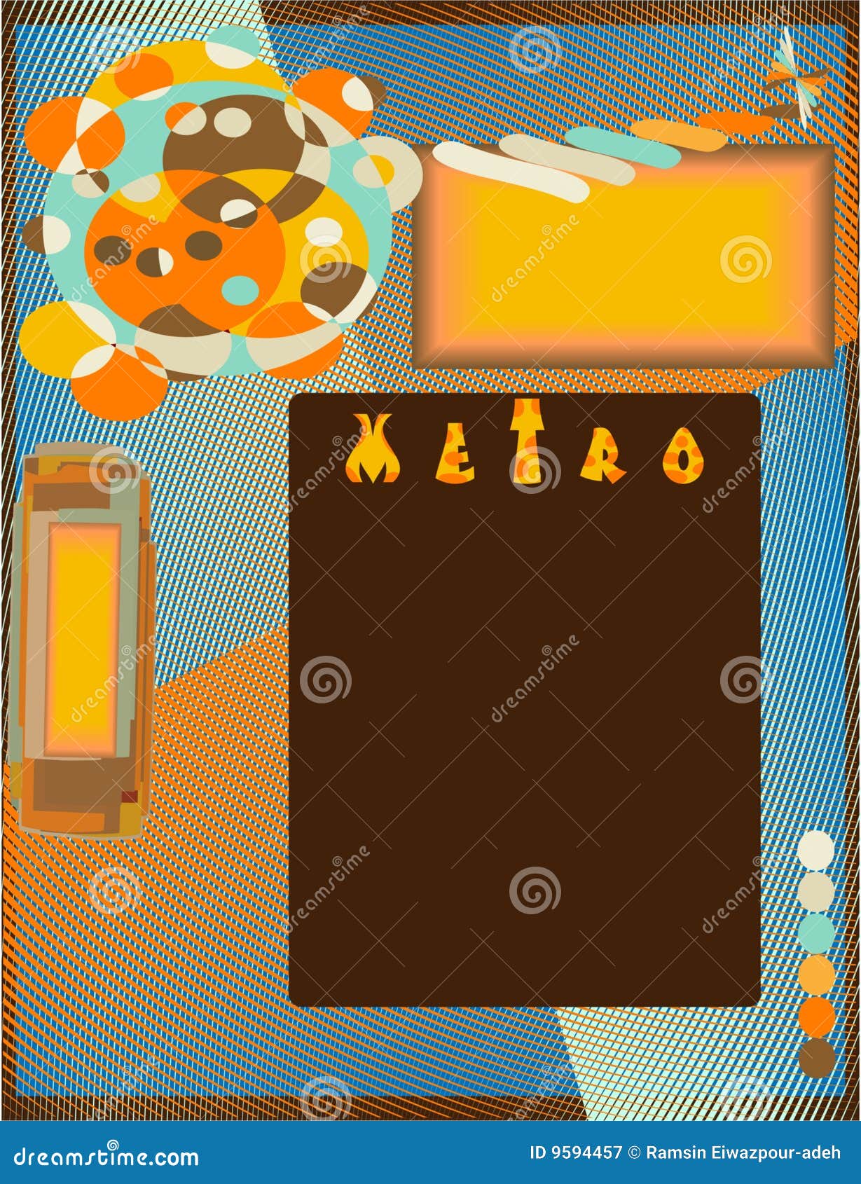 Retro metro paper stock vector. Illustration of interlocking - 9594457