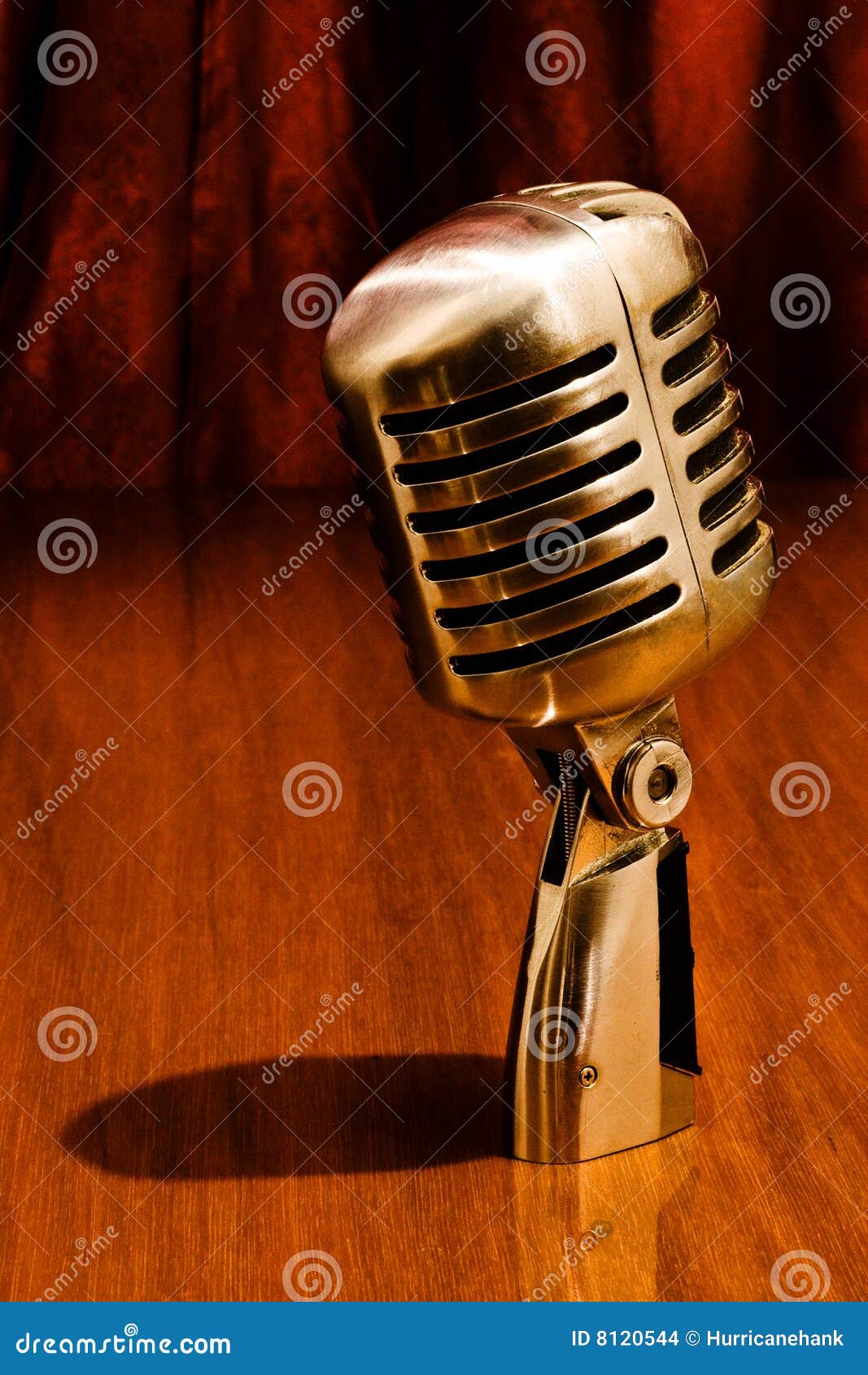 Retro Mic & Red Curtains Stock Photo - Image of microphone, jazz: 8120544