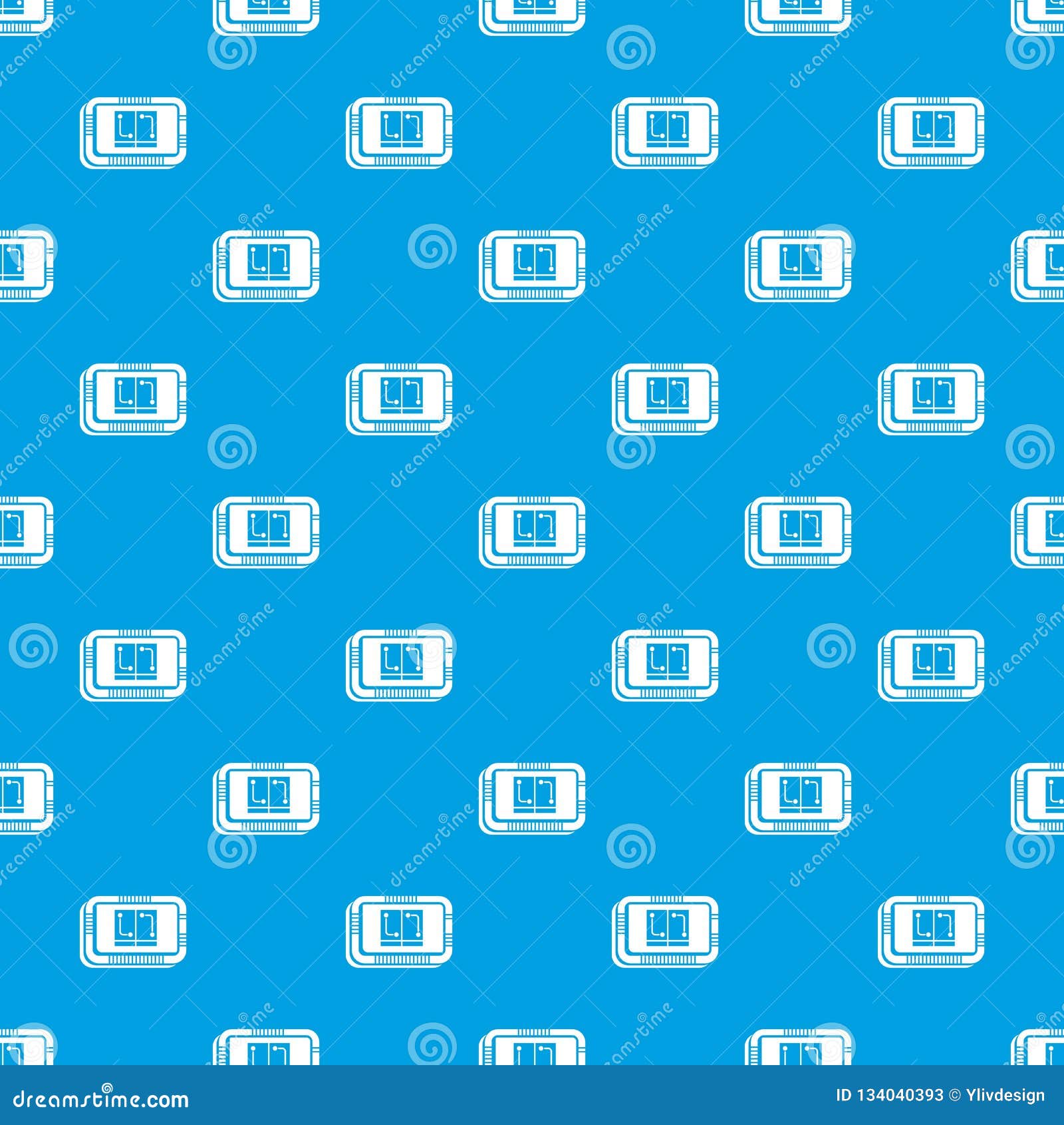 Retro Microchip Pattern Vector Seamless Blue Stock Vector ... Retro Microchip Pattern Vector Seamless Blue Stock Vector ...