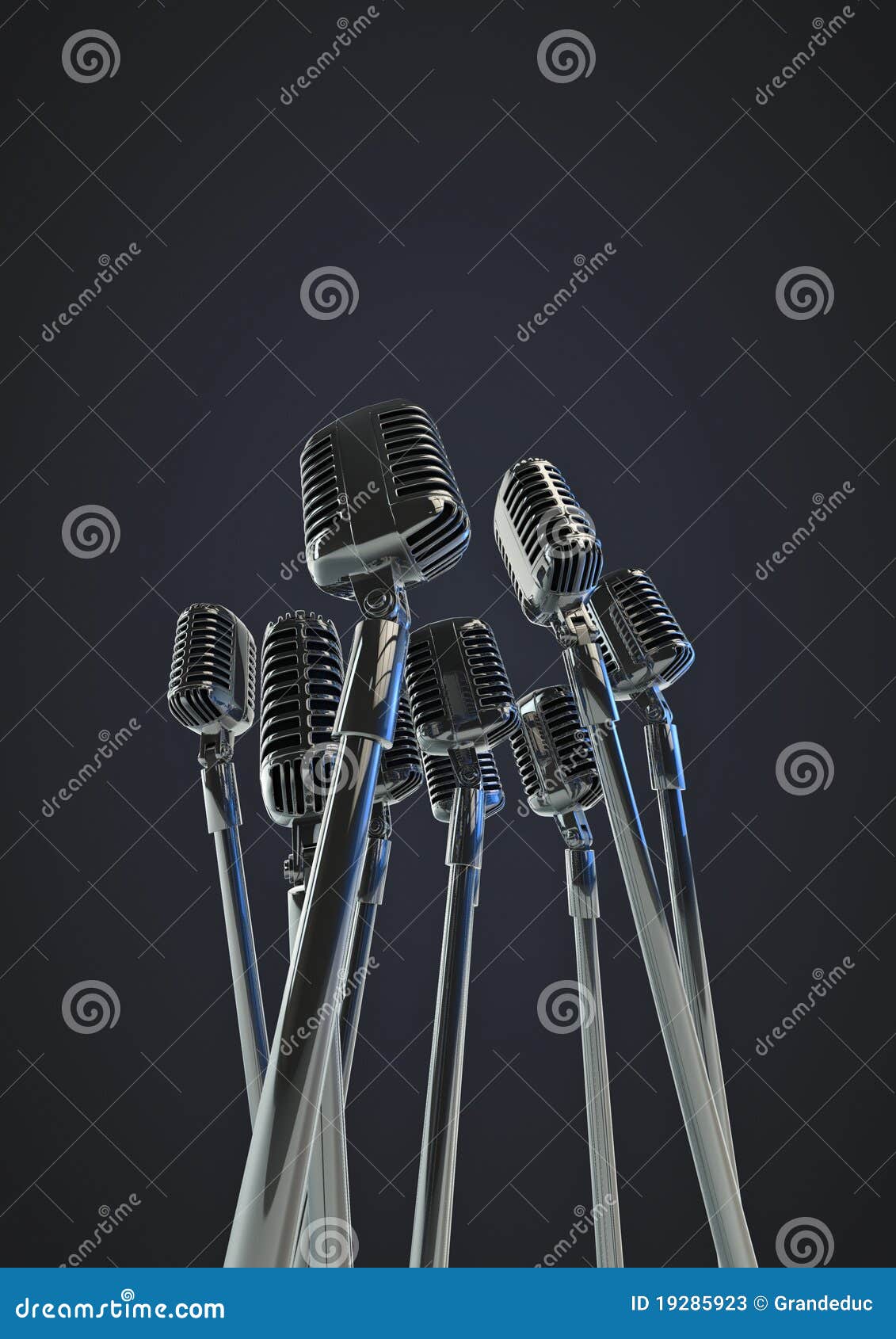 Retro microfoons stock illustratie. Illustration of muziek - 19285923