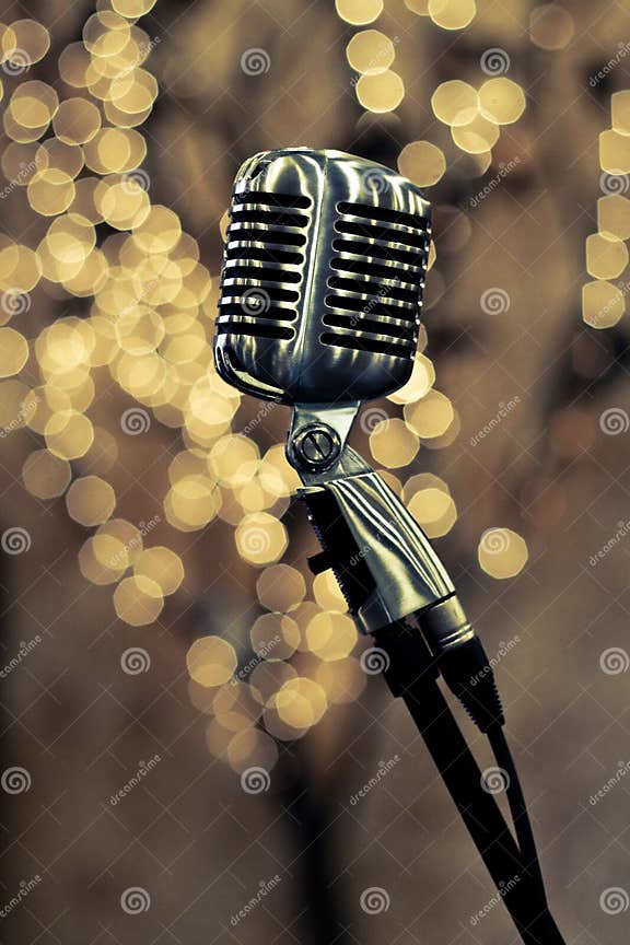Retro microphone stock image. Image of awards, 1980, retro - 12026767