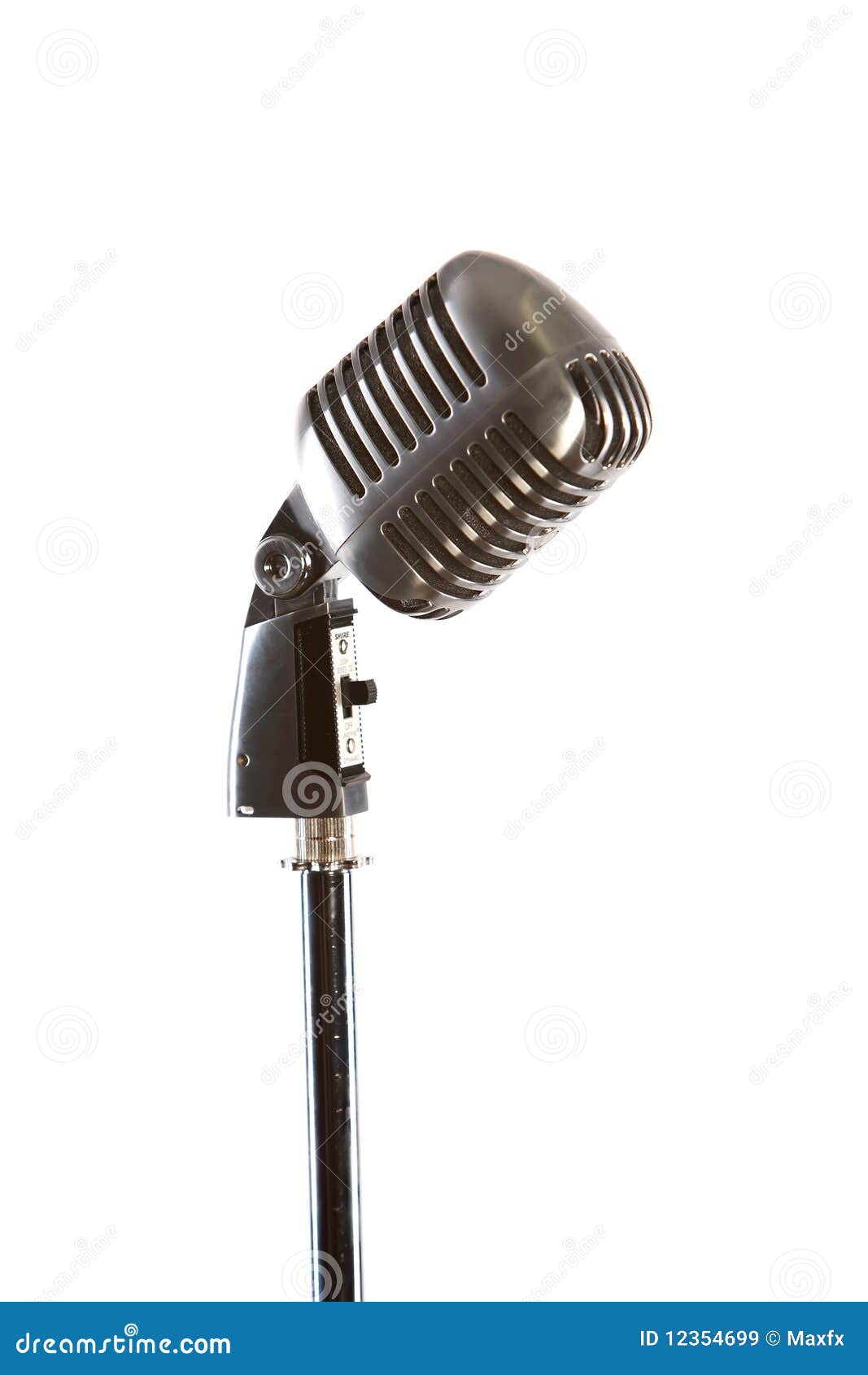 Retro microphone stock image. Image of fashioned, white - 12354699