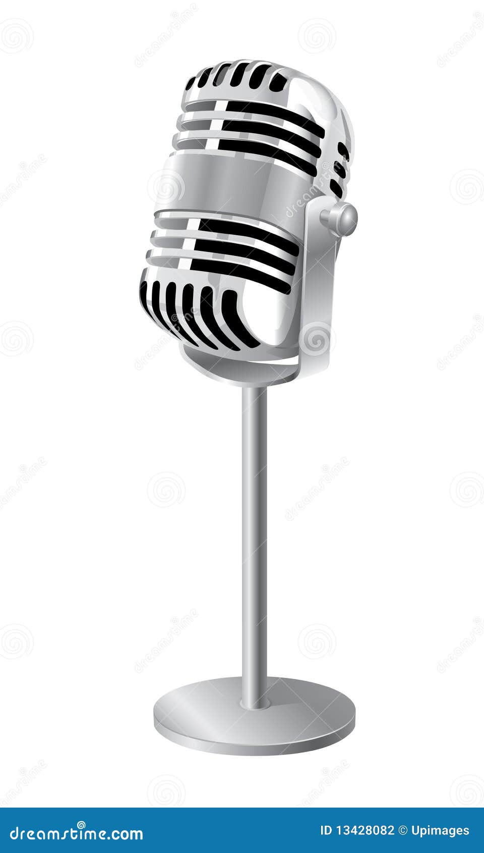 Retro Microphone Drawing. Vintage Engraving Stylized Drawing. Cartoon ...