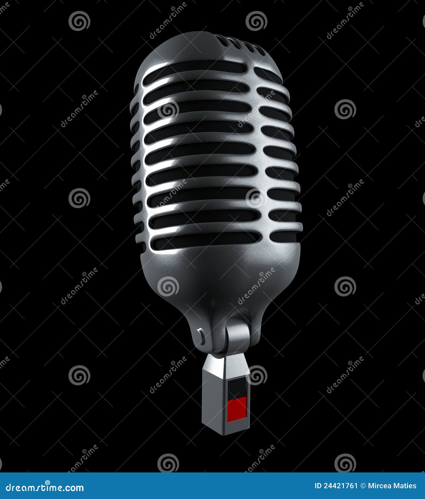 Retro microphone stock illustration. Illustration of silver - 24421761