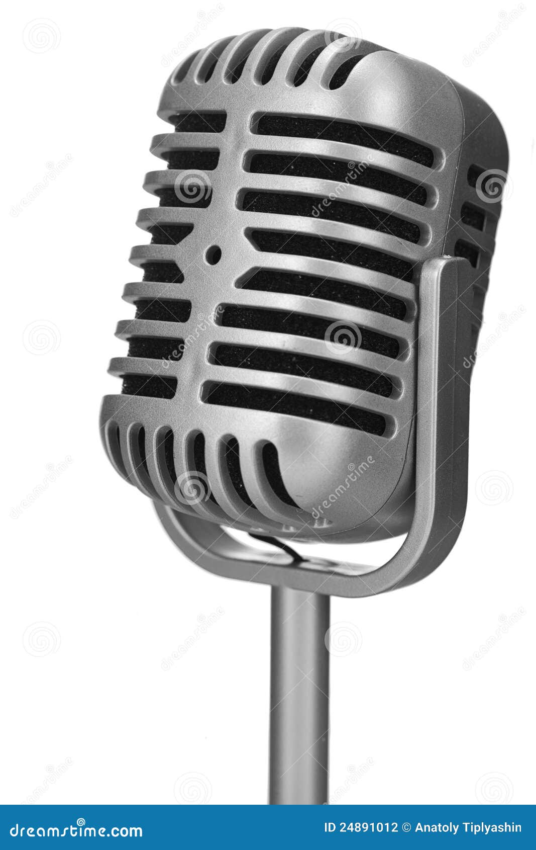 Retro microphone stock photo. Image of voice, sound, chrome - 24891012