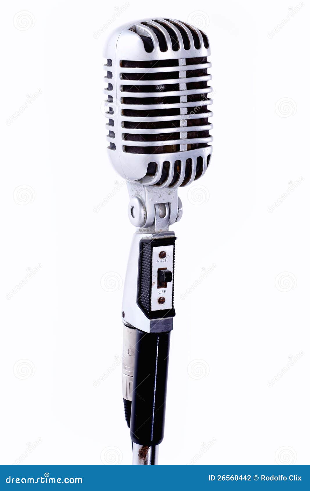 Retro microphone stock photo. Image of silver, audio - 26560442