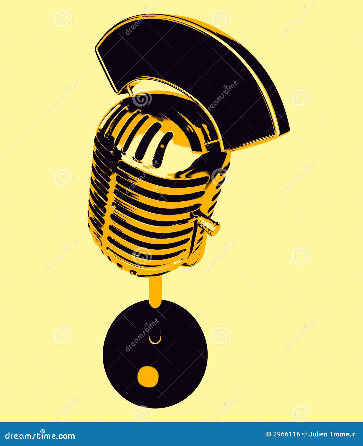Retro microphone stock illustration. Illustration of jazz - 2966116