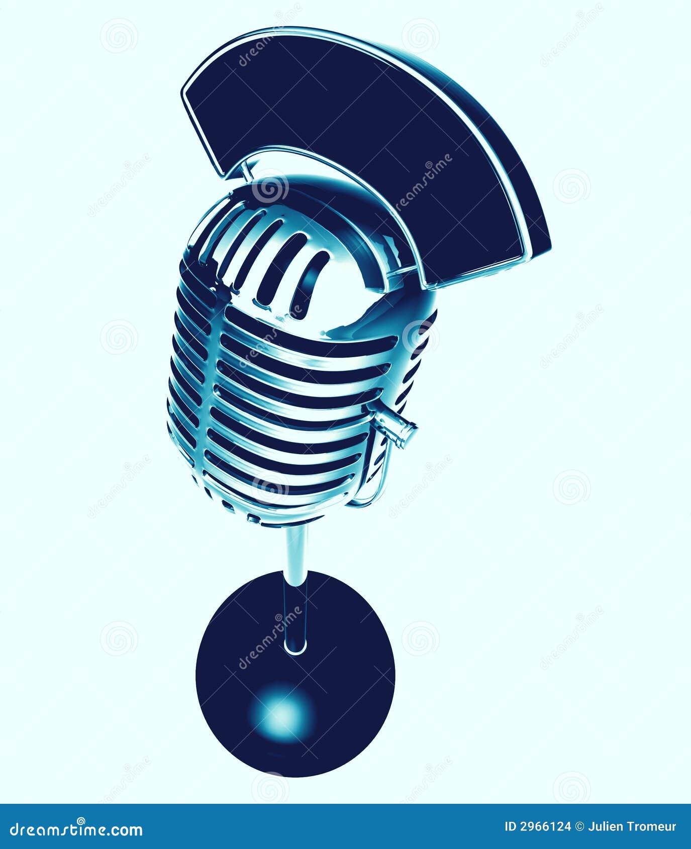 Retro microphone stock illustration. Illustration of disco - 2966124
