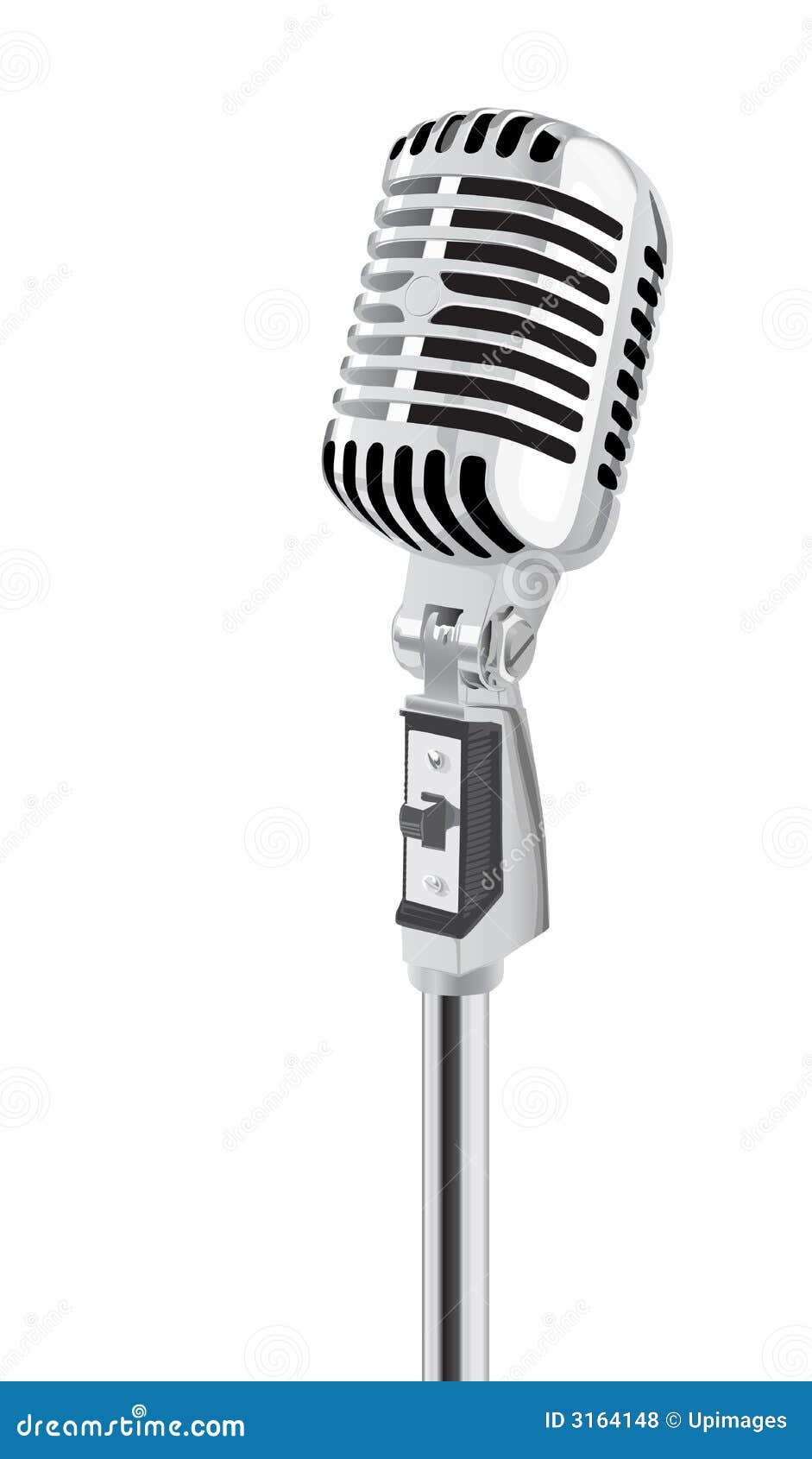 A Retro Microphone On Brown Stage Background Cartoon Vector ...