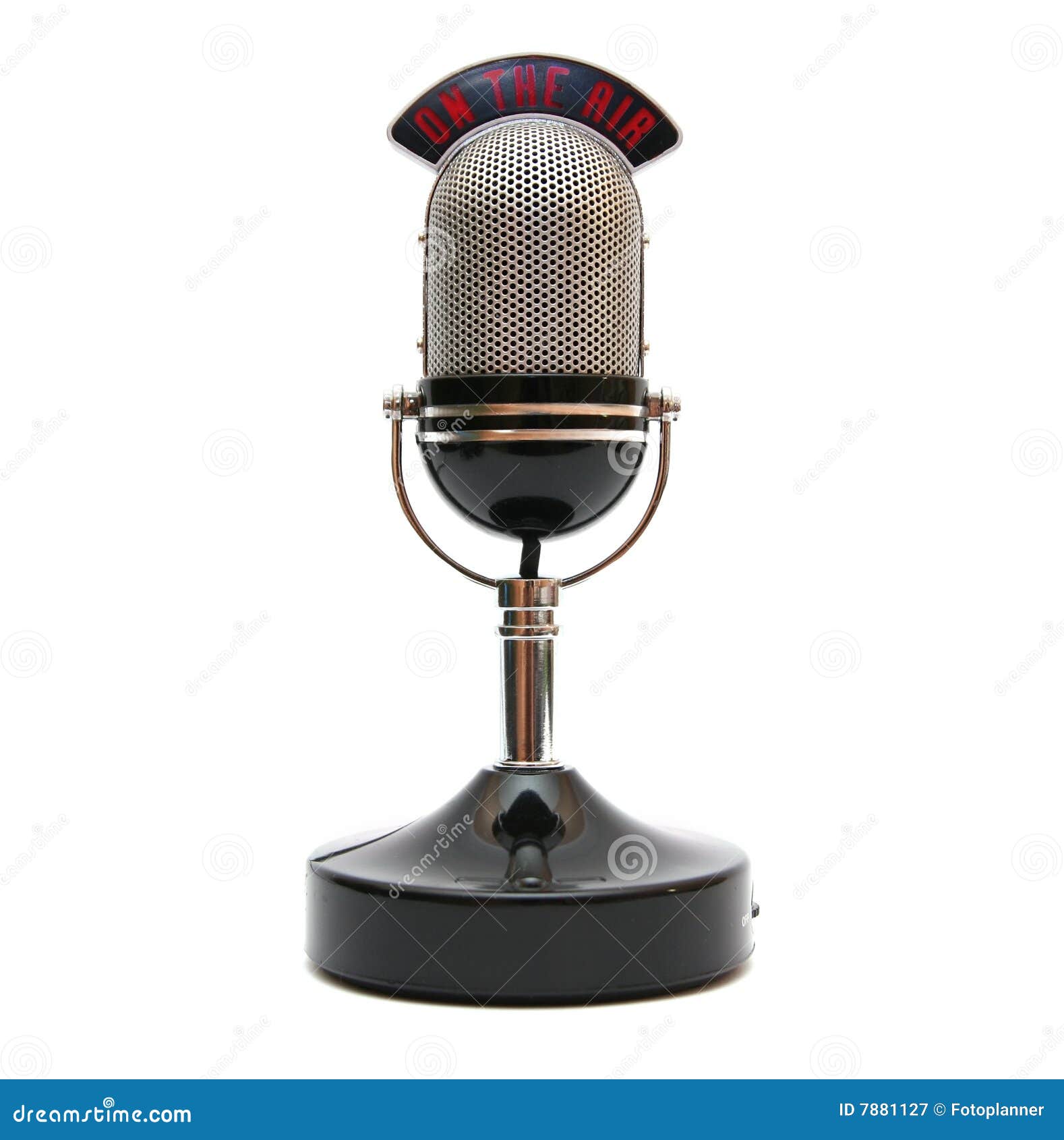 Retro microphone stock image. Image of isolated, classic - 7881127