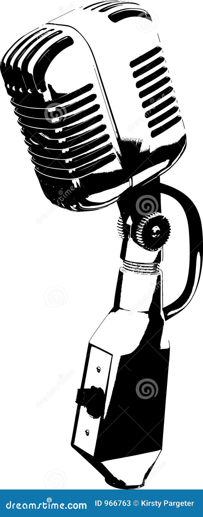 Retro microphone stock vector. Illustration of vector, isolated - 966763