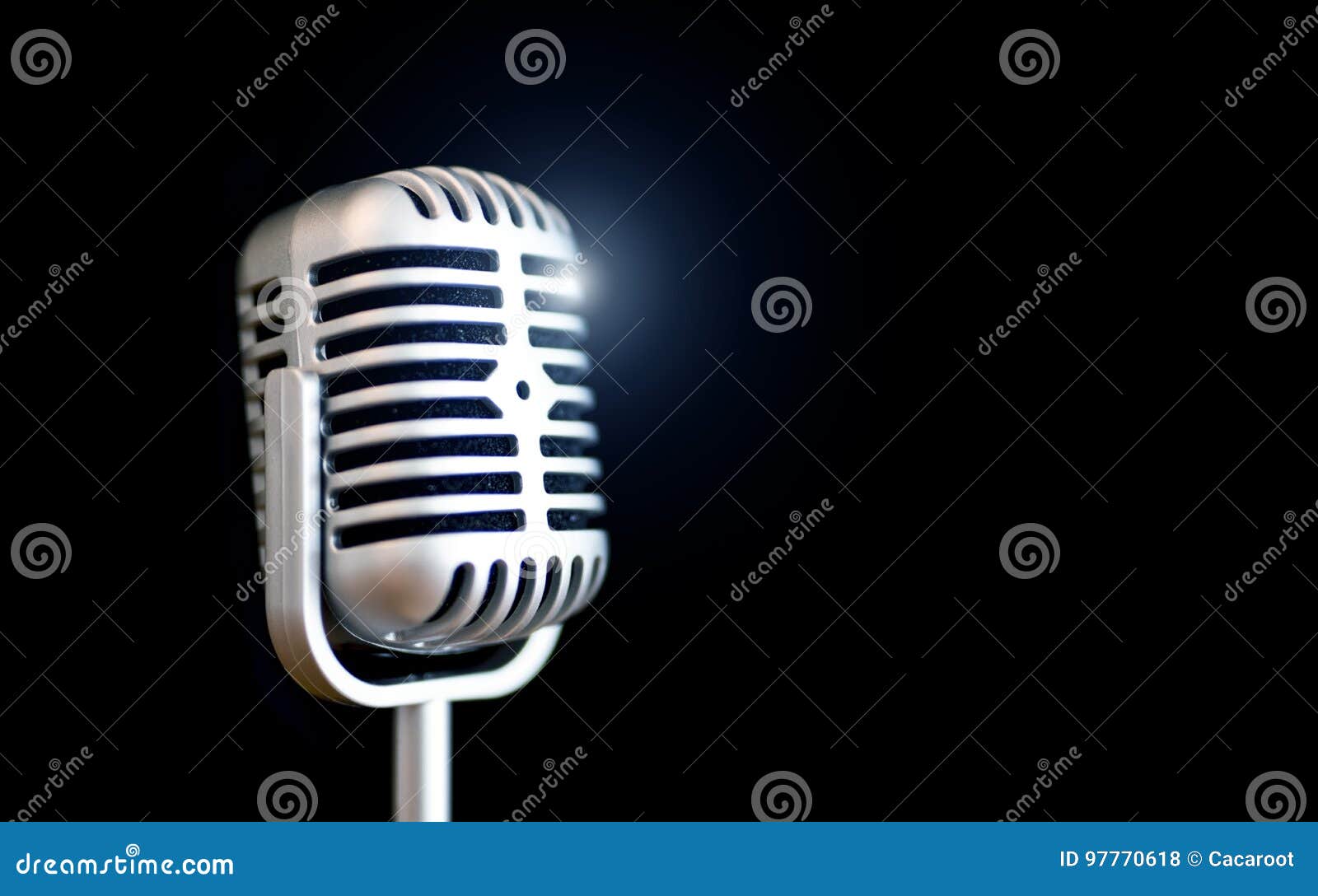 Retro microphone stock photo. Image of microphone, radio - 97770618
