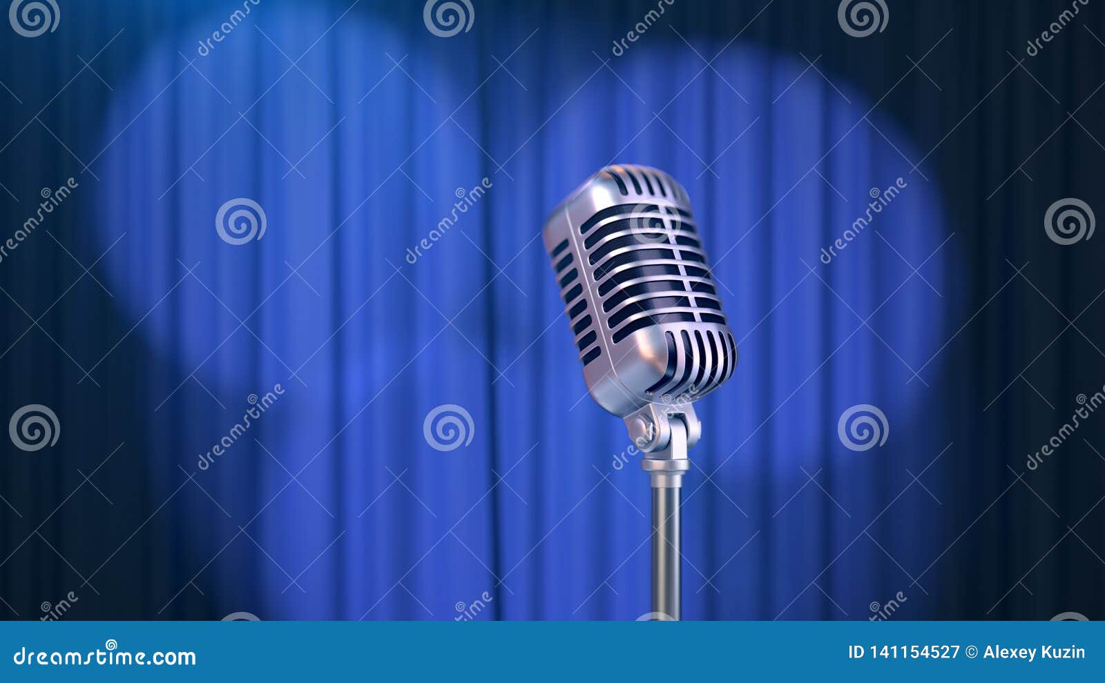 Retro Microphone In Circle. Stock Vector Illustration Isolated On White ...