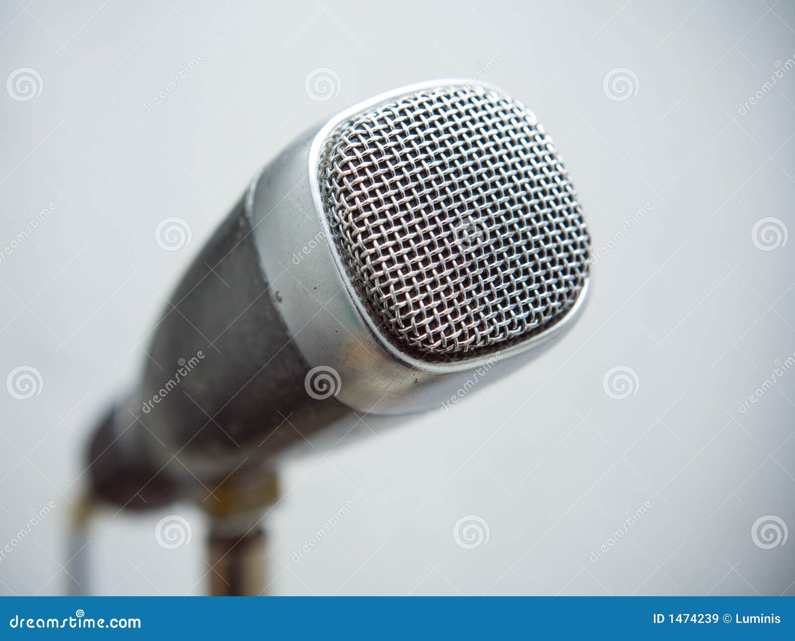 Retro Microphone Close-Up stock image. Image of perform - 1474239