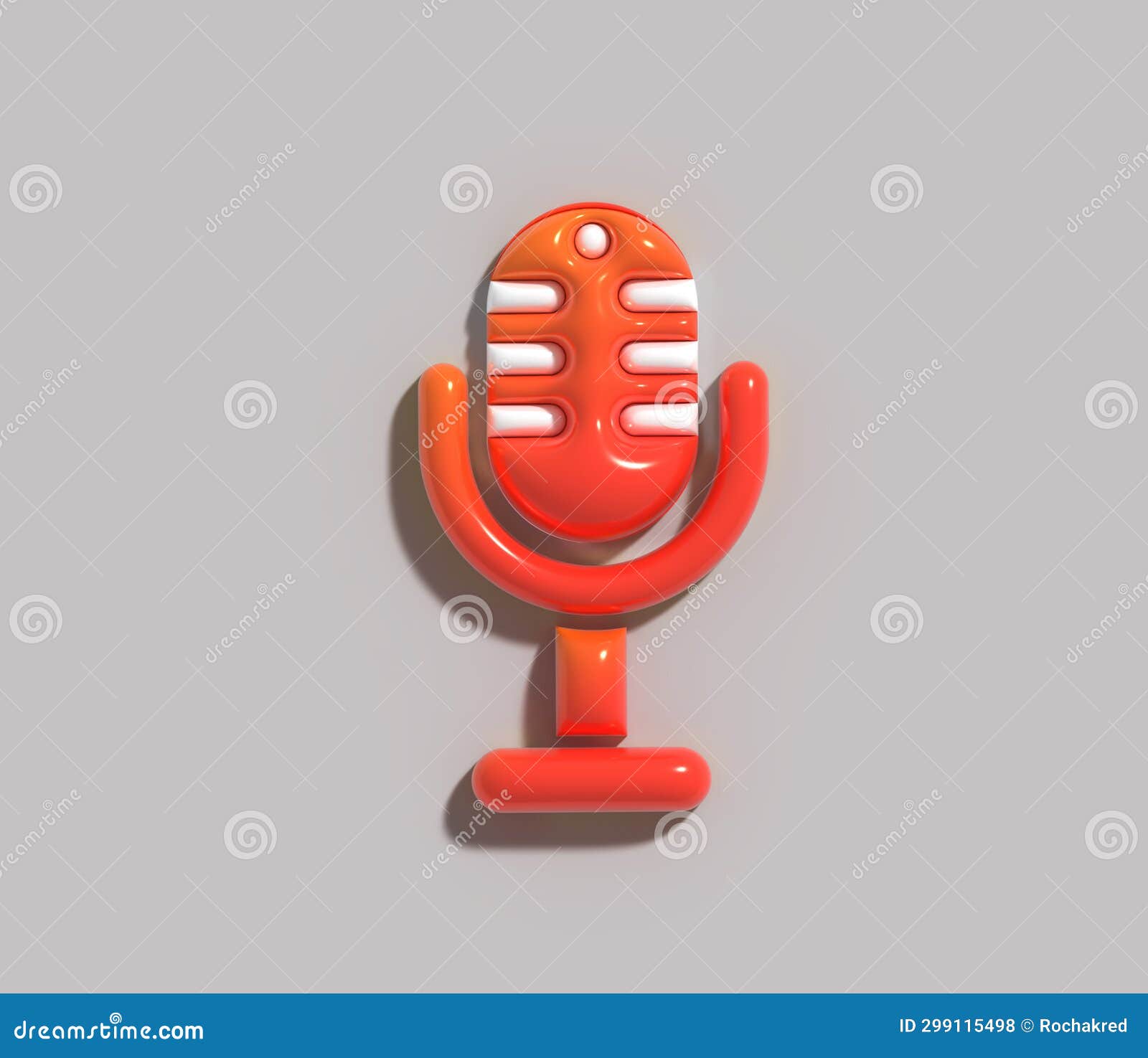 Retro Microphone 3D Logo Design Editorial Stock Photo - Illustration of ...