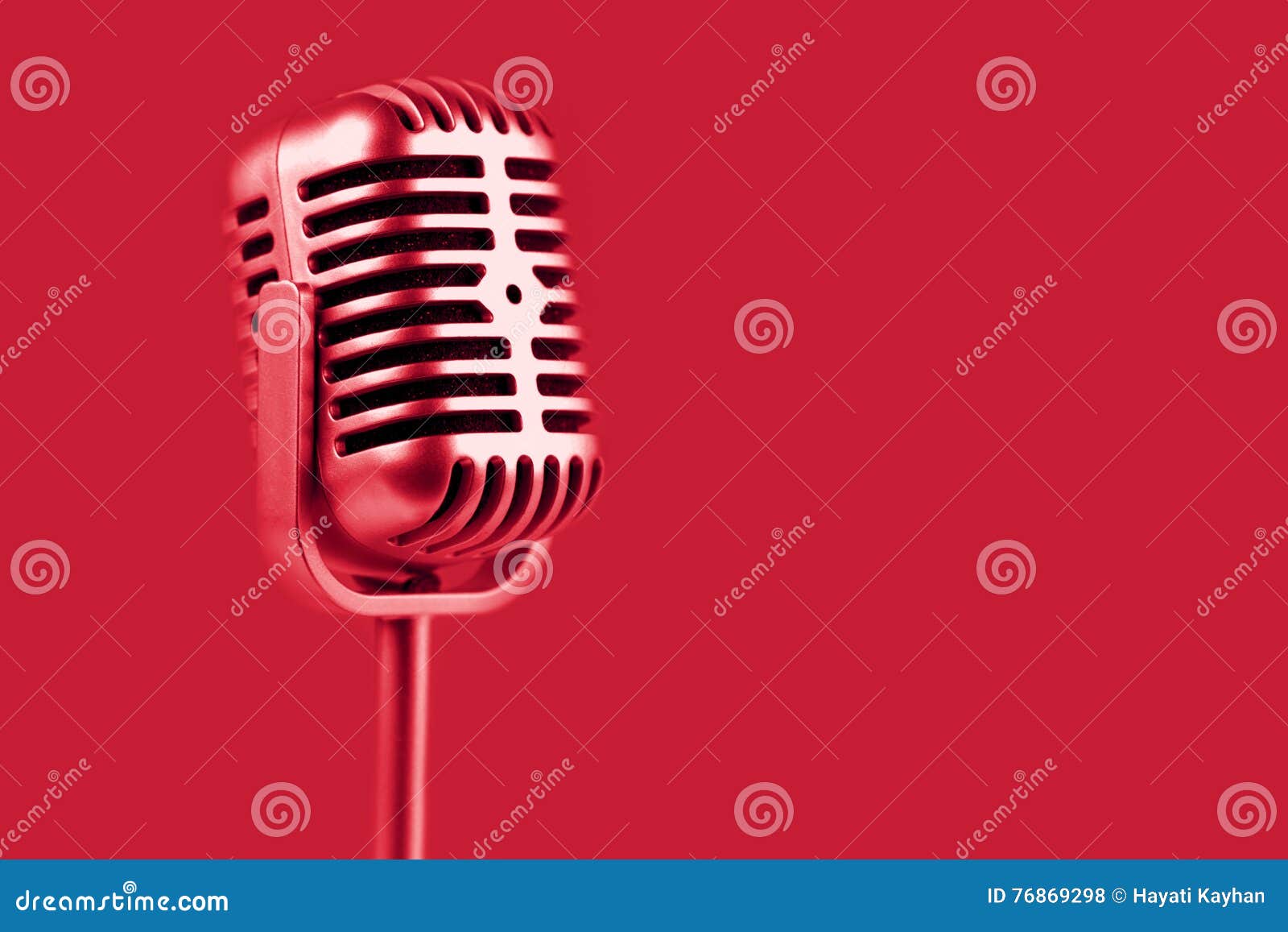 Retro Microphone. ( Dynamic Microphone ) Stock Photo - Image of ...