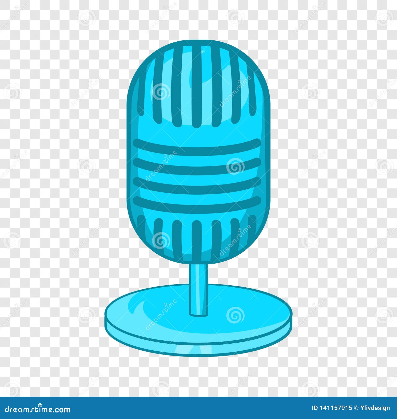 Retro Microphone Icon, Cartoon Style Editorial Image - Illustration of ...