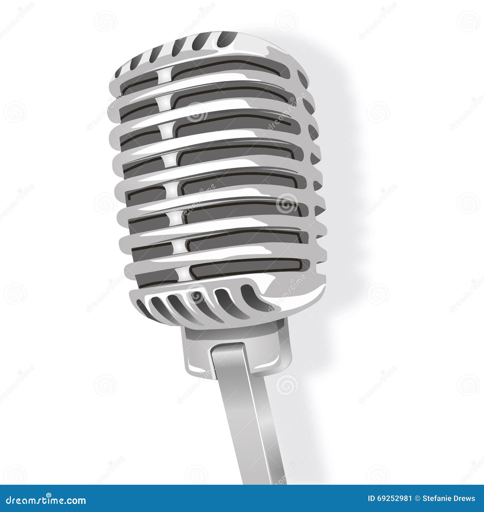 Retro Microphone stock vector. Illustration of instruments - 69252981