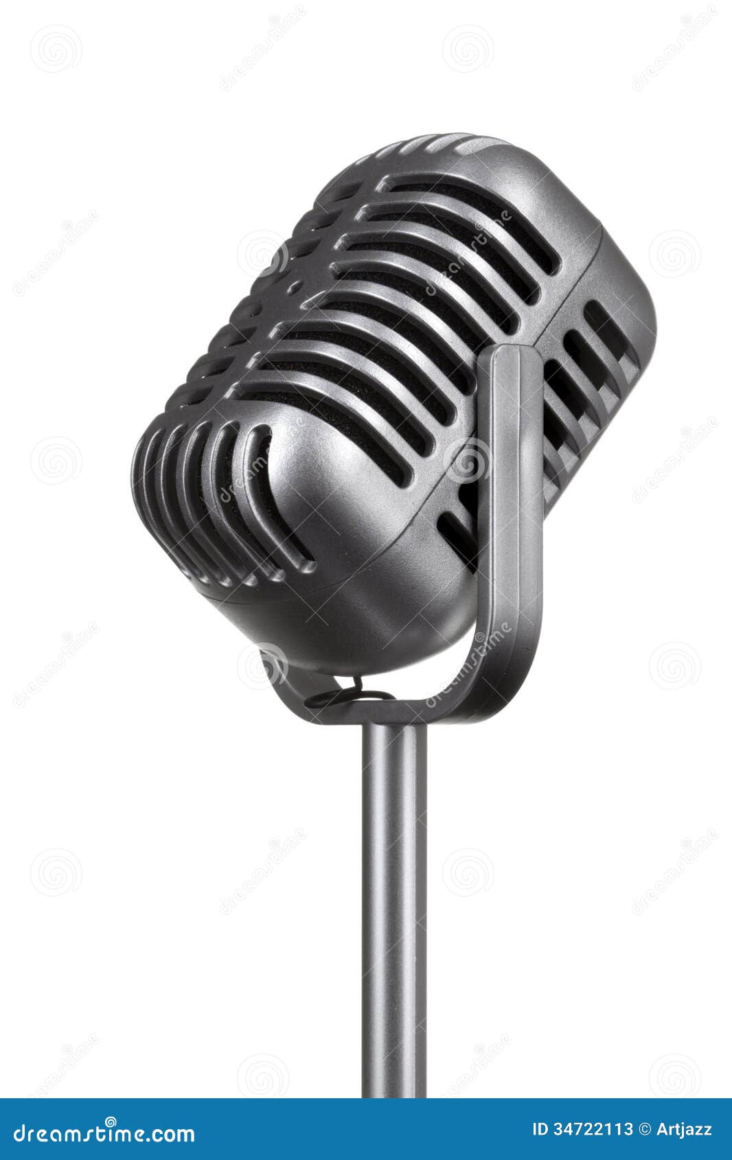 Retro microphone isolated stock image. Image of professional - 34722113
