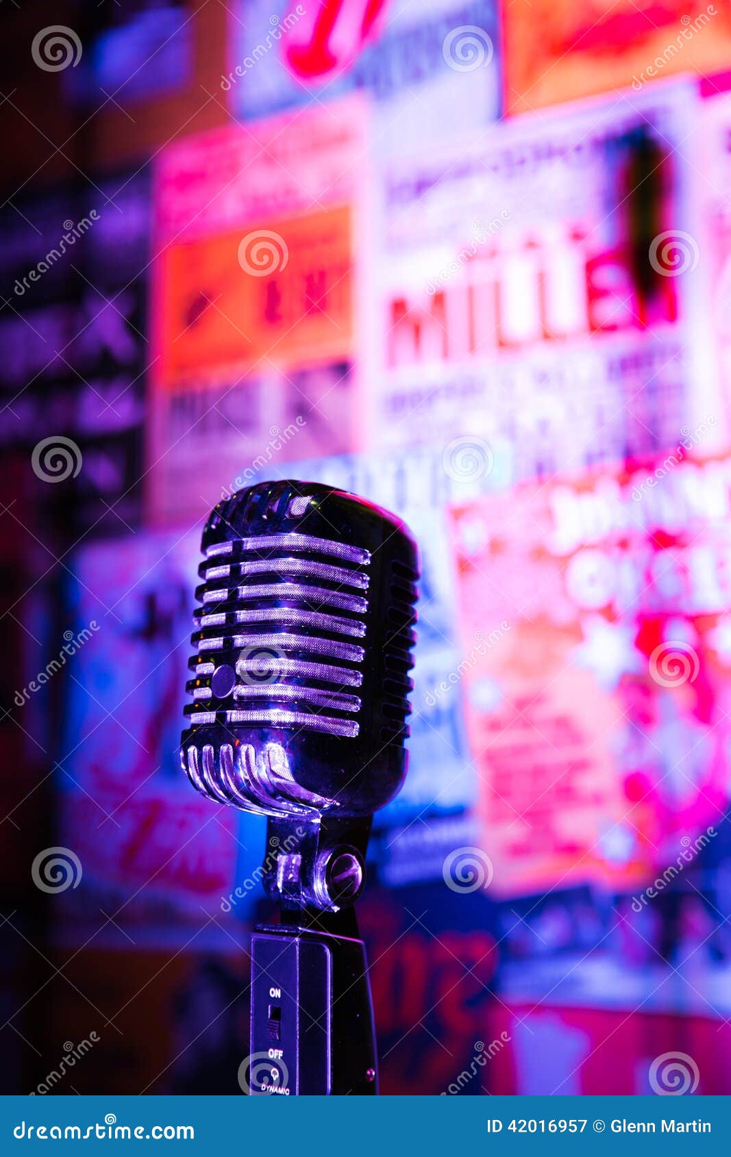 Retro Microphone On Stage Royalty-Free Stock Photography ...