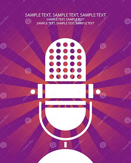 Retro microphone poster stock vector. Illustration of radio - 9707260